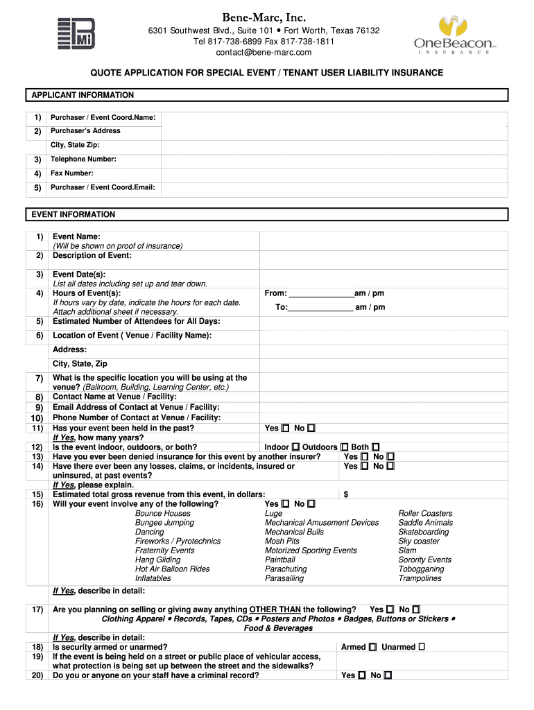 Fillable Online wm Special Events - wm Fax Email Print - pdfFiller