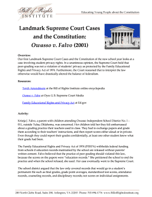 Fillable Online Landmark Supreme Court Cases and the Constitution ...