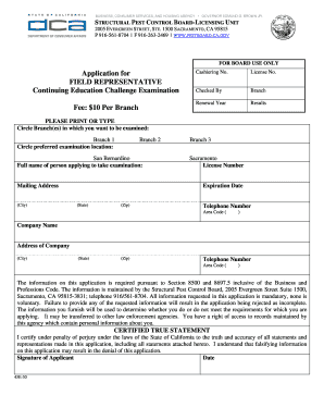 Structural Pest Control Applicator License | pdfFiller