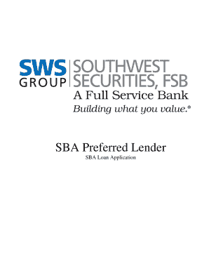 Fillable Online SBA Preferred Lender Fax Email Print - pdfFiller