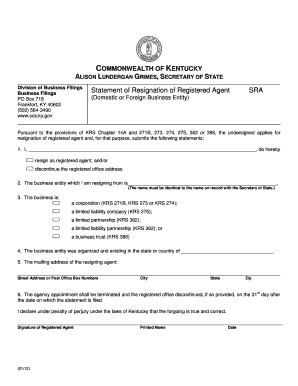 Fillable Online sos ky Kentucky Secretary of State - sos ky Fax Email ...