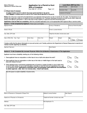 Fillable Online ctoforme Application for a Permit to Hunt With a ...