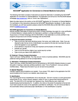 Fillable Online nccaom nccaom conversion form Fax Email Print - pdfFiller