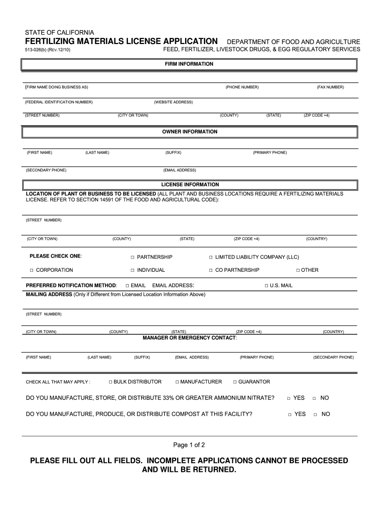 Cdfa fertilizer database: Fill out & sign online | DocHub