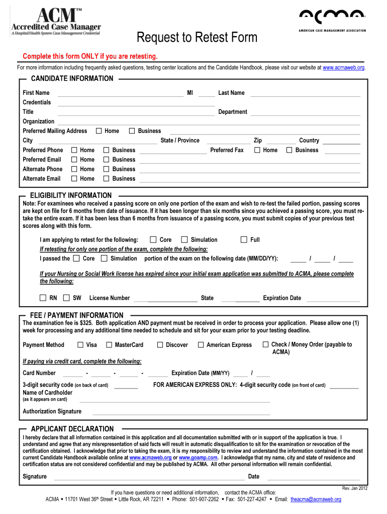 Fillable Online acmaweb ACM Accredited Case Manager - acmaweb Fax Email ...