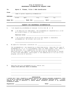 Fillable Online huntsvilleal ADA Title I - The City of Huntsville ...
