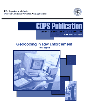 Fillable Online cops usdoj Geocoding in Law Enforcement, Final Report ...