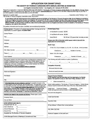 Fillable Online sts Application - Society of Thoracic Surgeons - sts ...