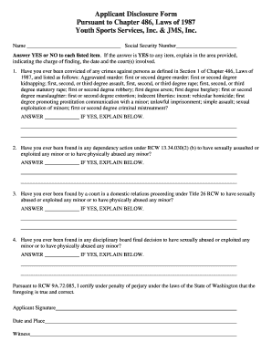 Fillable Online applicant disclosure form chapter 486 Fax Email Print ...