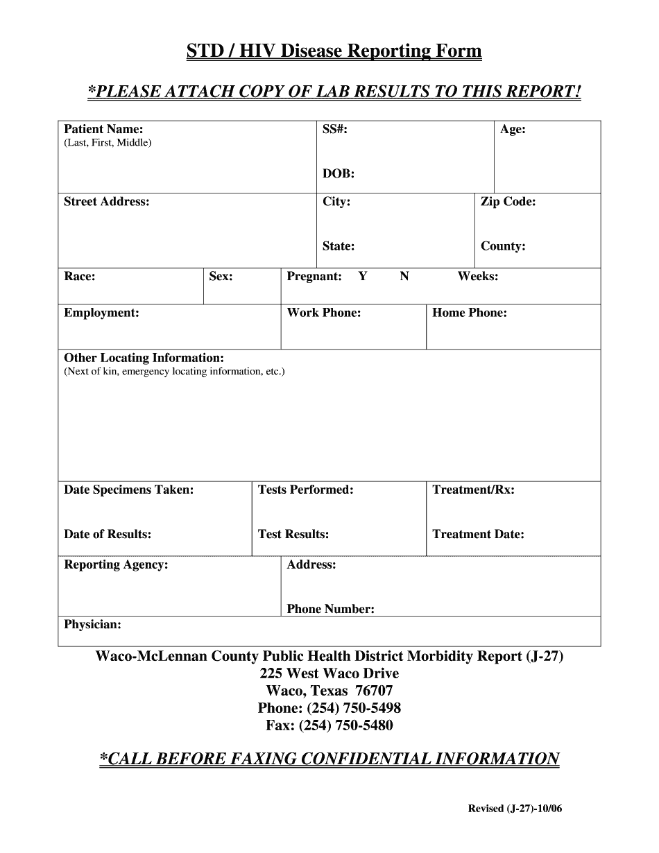 Electronic Std Test Template