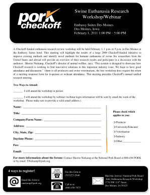 Fillable Online pork editable pork forms Fax Email Print - pdfFiller