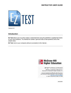 Fillable Online EZ Test User Guide Fax Email Print - pdfFiller