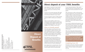 Fillable Online trsl Direct Deposit of Benefits - trsl Fax Email Print - pdfFiller