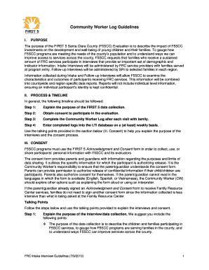 Fillable Online Community Worker Log Guidelines Fax Email Print - pdfFiller