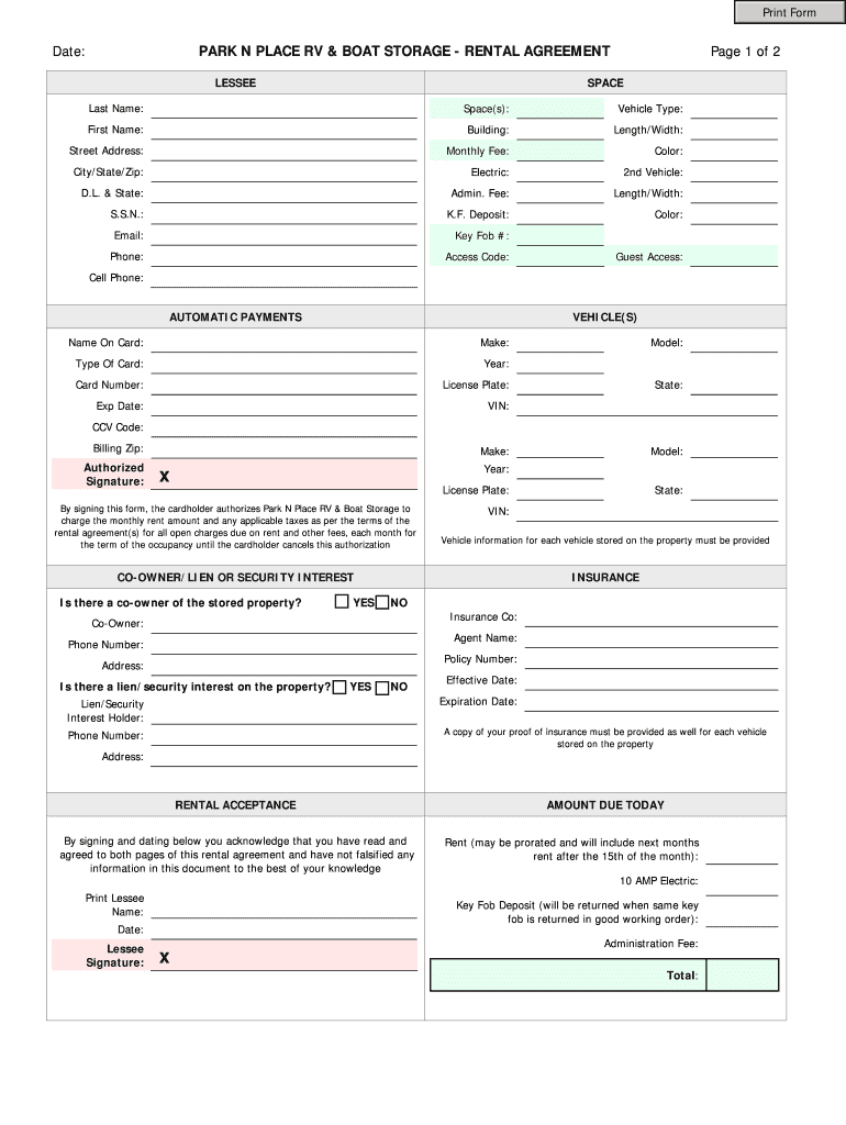 Lease Packet Sign In Information: Fill out & sign online | DocHub