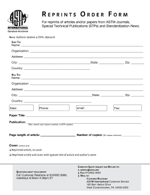 Fillable Online astm astm order form Fax Email Print - pdfFiller