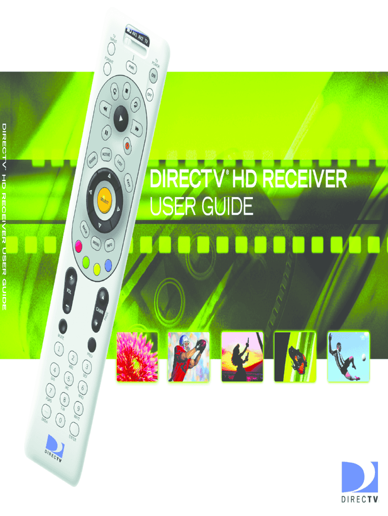 Fillable Online DIRECTV HD RECEIVER USER GUIDE Fax Email Print - pdfFiller