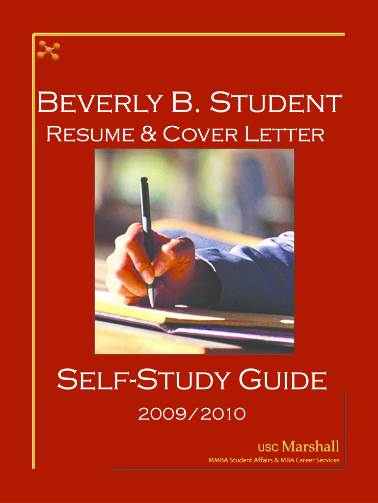 Usc Marshall Resume Template Fill Online Printable Fillable Blank 