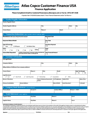 Fillable Online Atlas Copco Customer Finance USA - Psndealer Fax Email Print - pdfFiller