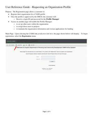 Fillable Online dmz1 dhcd virginia User Reference Guide - Requesting an Organization Profile ...