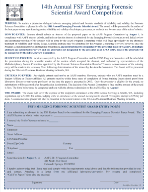 Fillable Online forensicsciencesfoundation fsf emerging forensic ...