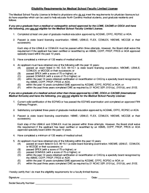 Fillable Online ncmedboard Eligibility Requirements for Medical School ...