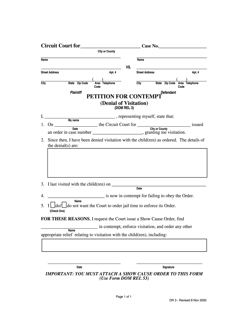 Contempt Notice Format Pdf Fill Out Sign Online DocHub