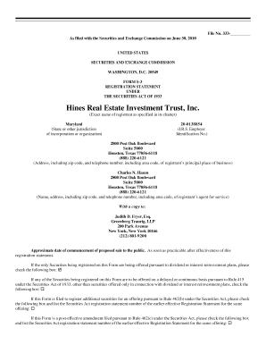 Fillable Online hines securities form Fax Email Print - pdfFiller