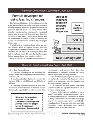 Fillable Online dsps wi Formula developed for sizing leaching chambers ...