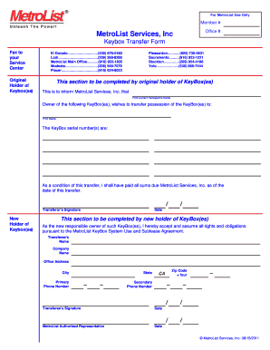 Fillable Online edcar Keybox Transfer Form Print 45658XX (6720 ...