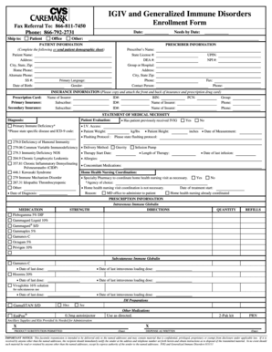 Fillable Online IGIV and Generalized Immune Disorders Fax Referral To ...