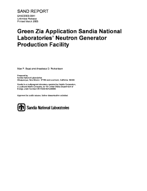 Fillable Online prod sandia Green Zia Application Sandia National ...