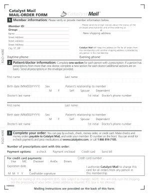 Fillable Online culinaryhealthfund catalyst mail order form Fax Email ...