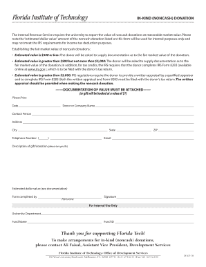Fillable Online IN-KIND (NONCASH) DONATION Fax Email Print - pdfFiller
