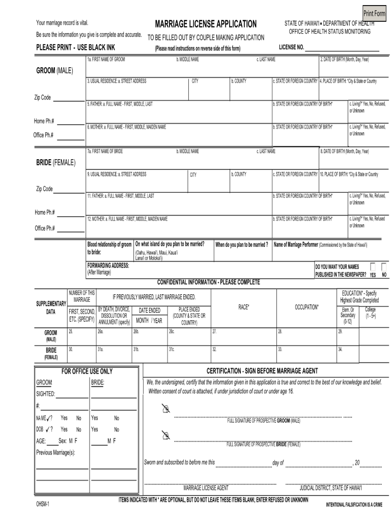 Blank Nc Marriage License Fill Online Printable Fillable Blank 
