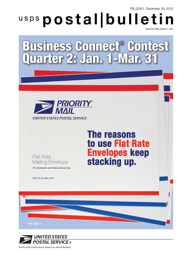 Fillable Online Postal bulletin 22301 (12-30-10) - About USPS Home ...