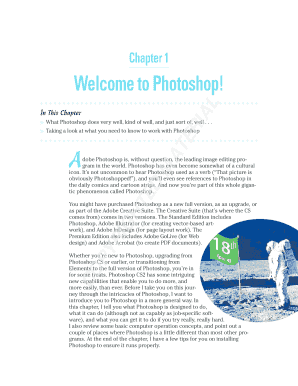 Fillable Online Chapter 1 Welcome To Photoshop! - Wiley Fax Email Print - pdfFiller