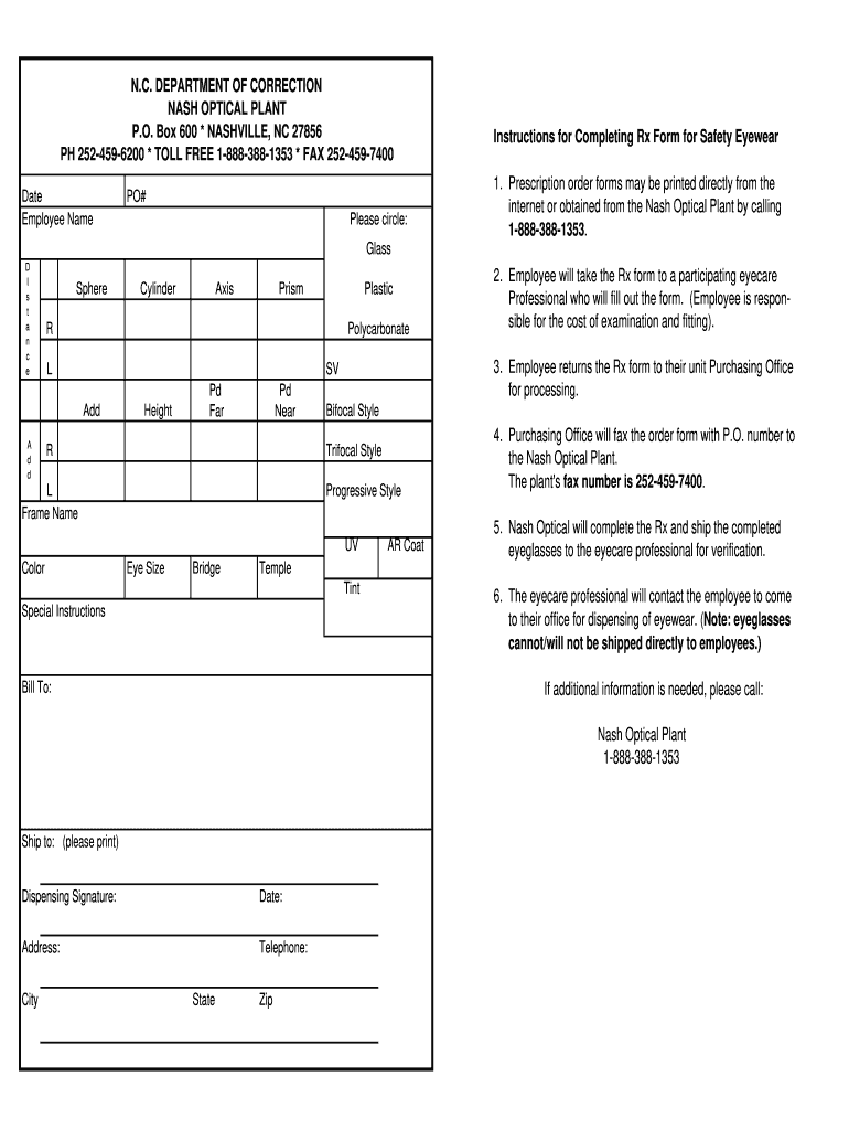 Eye Prescription Pdf Fill Online Printable Fillable Blank PdfFiller