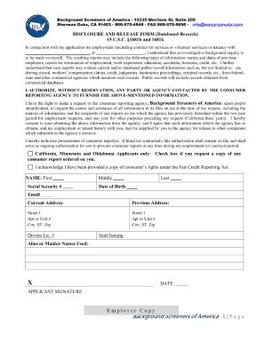 Fillable Online X - United Background Screening Fax Email Print - pdfFiller