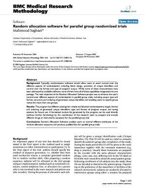Random Allocation Software - Fill Online, Printable, Fillable, Blank ...