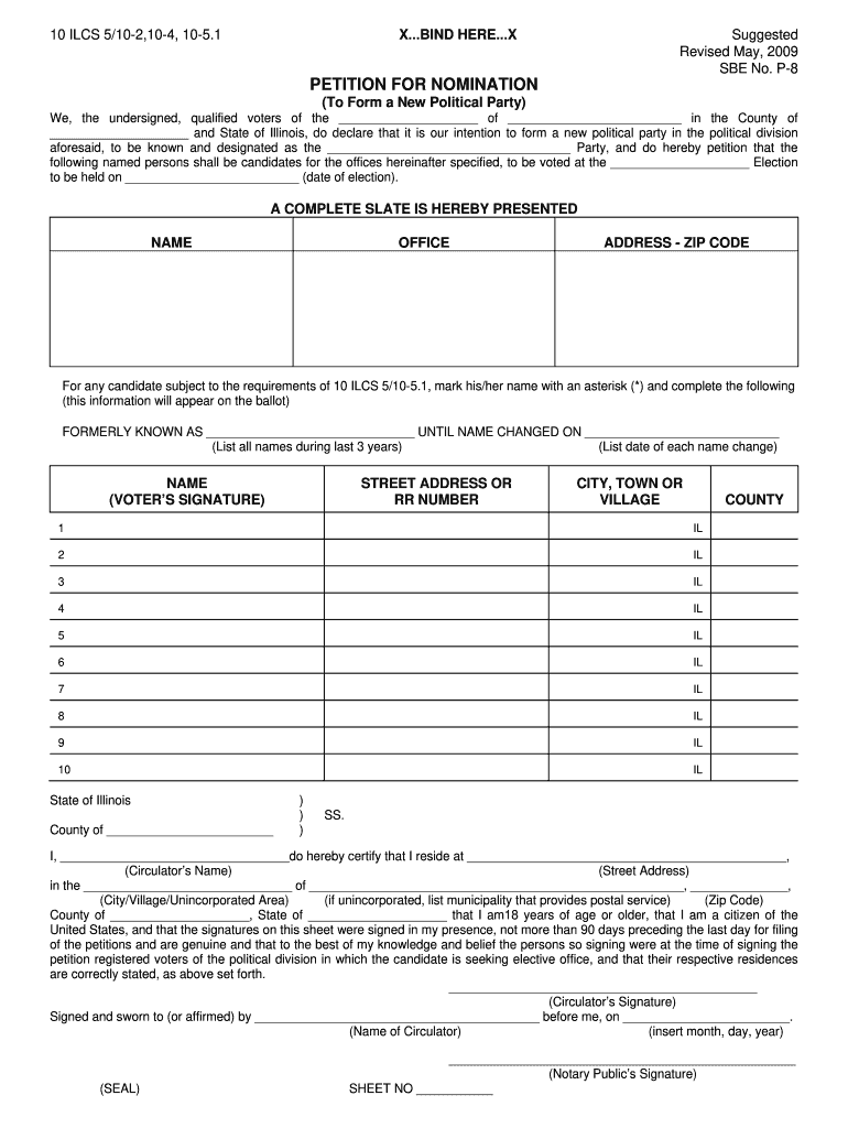 IL SBE P-8 2009-2022 - Fill and Sign Printable Template Online | US ...