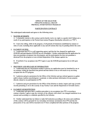 Fillable Online files florenceco florence county pti program form Fax ...