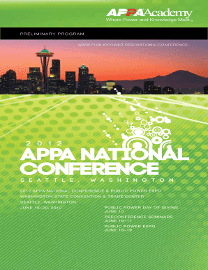 Fillable Online publicpower 2012 appa national conference brochure form ...