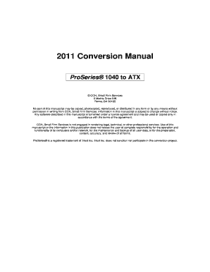 Fillable Online proseries atx conversion form Fax Email Print - pdfFiller