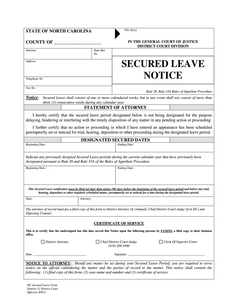 Form secured leave: Fill out & sign online | DocHub