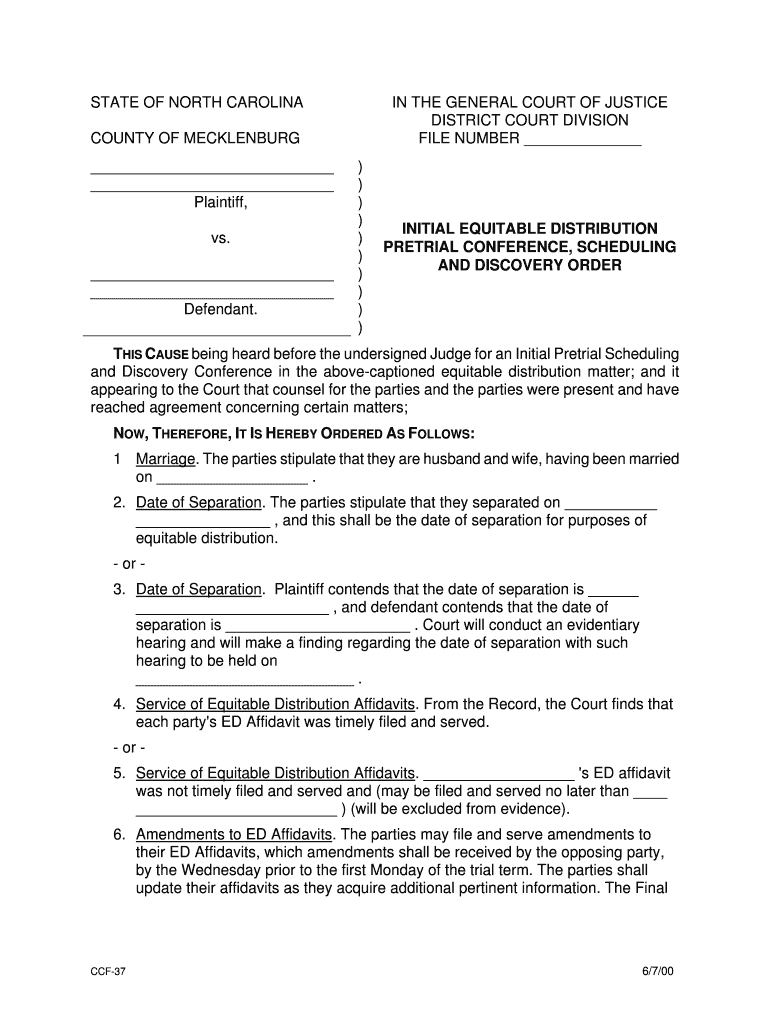 CCF-37 - The North Carolina Court System: Fill out & sign online | DocHub