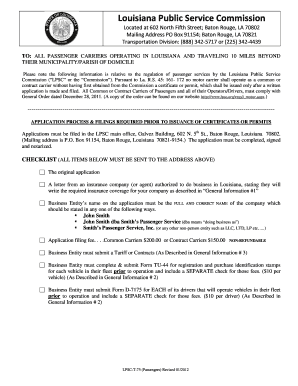 Fillable Online lpsc louisiana Located at 602 North Fifth Street Baton ...