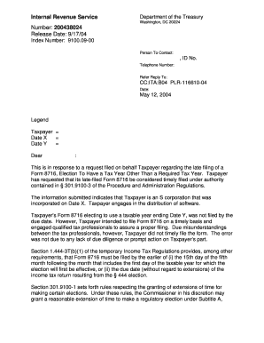 Form 8716 - Fill Online, Printable, Fillable, Blank | pdfFiller