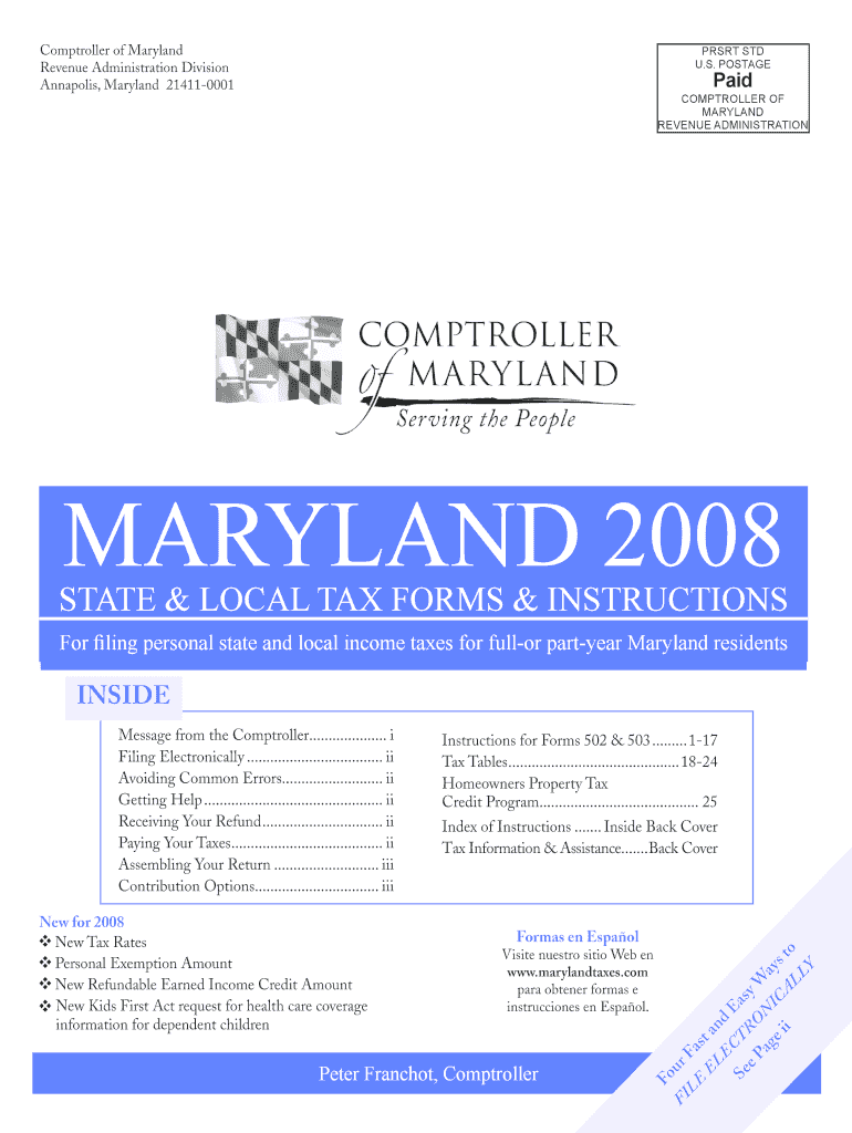 MARYLAND 2008: Fill out & sign online | DocHub
