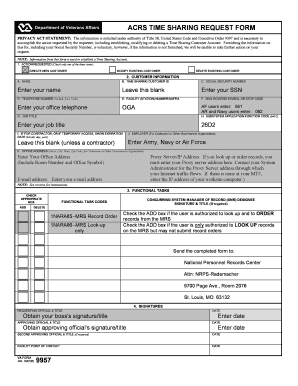 Va Form 9957 - Fill Online, Printable, Fillable, Blank | pdfFiller